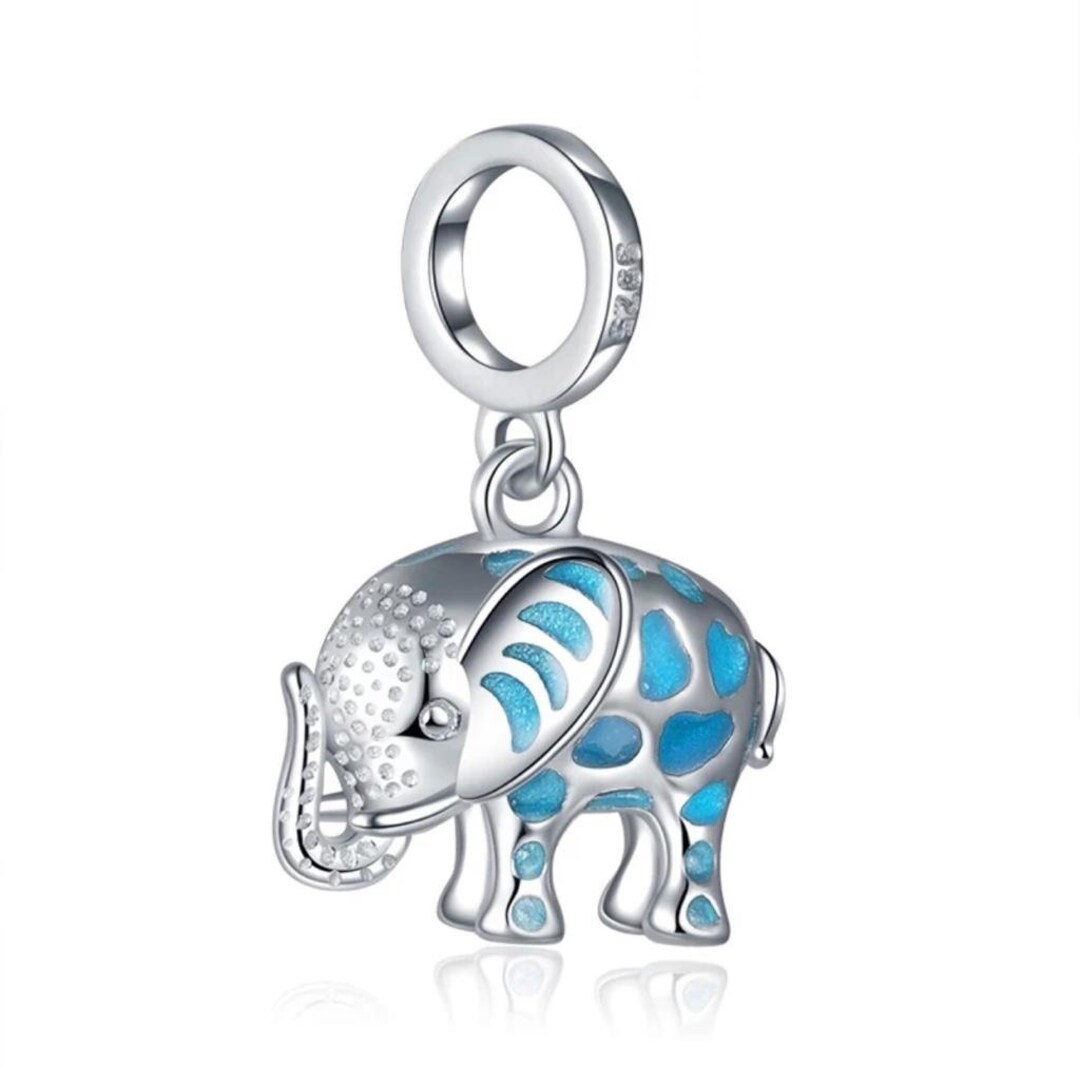 Elephant Charm Christmas Gift 100% Sterling Silver & Enamel - Etsy