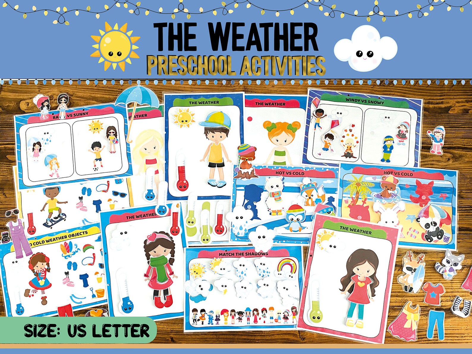 The Weather Worksheets Weather Printable Toddler Busy Book - Etsy