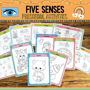 Five Senses Sorting Activity, Preschool Worksheets, Toddler Busy Book ...
