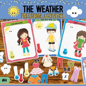 Weather Toddler Activities, Weather Busy Bider, Toddler Busy Book ...