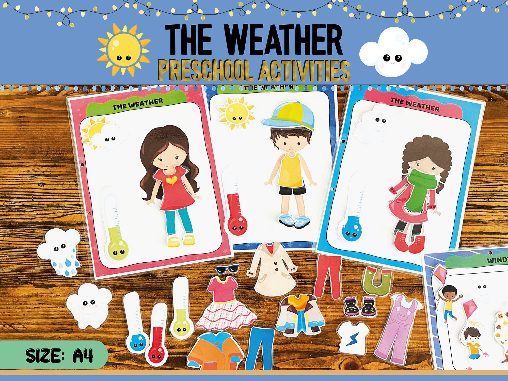 Weather Toddler Activities, Weather Busy Bider, Toddler Busy Book ...