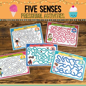 Five Senses Sorting Activity, Preschool Worksheets, Toddler Busy Book ...