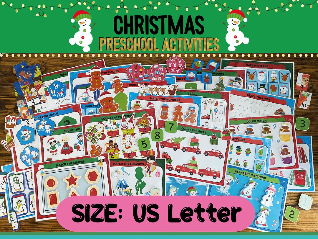 Christmas Busy Book, Christmas Preschool Busy Book, Pre-k Christmas ...