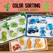 Color Sorting Matching Activity, Toddler Busy Book, Colour Sorting ...