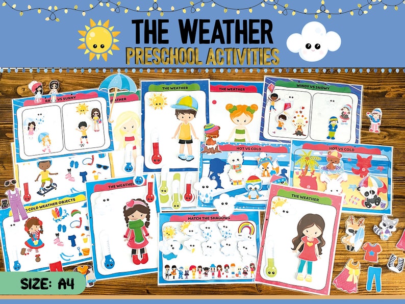 Weather Toddler Activities, Weather Busy Bider, Toddler Busy Book ...