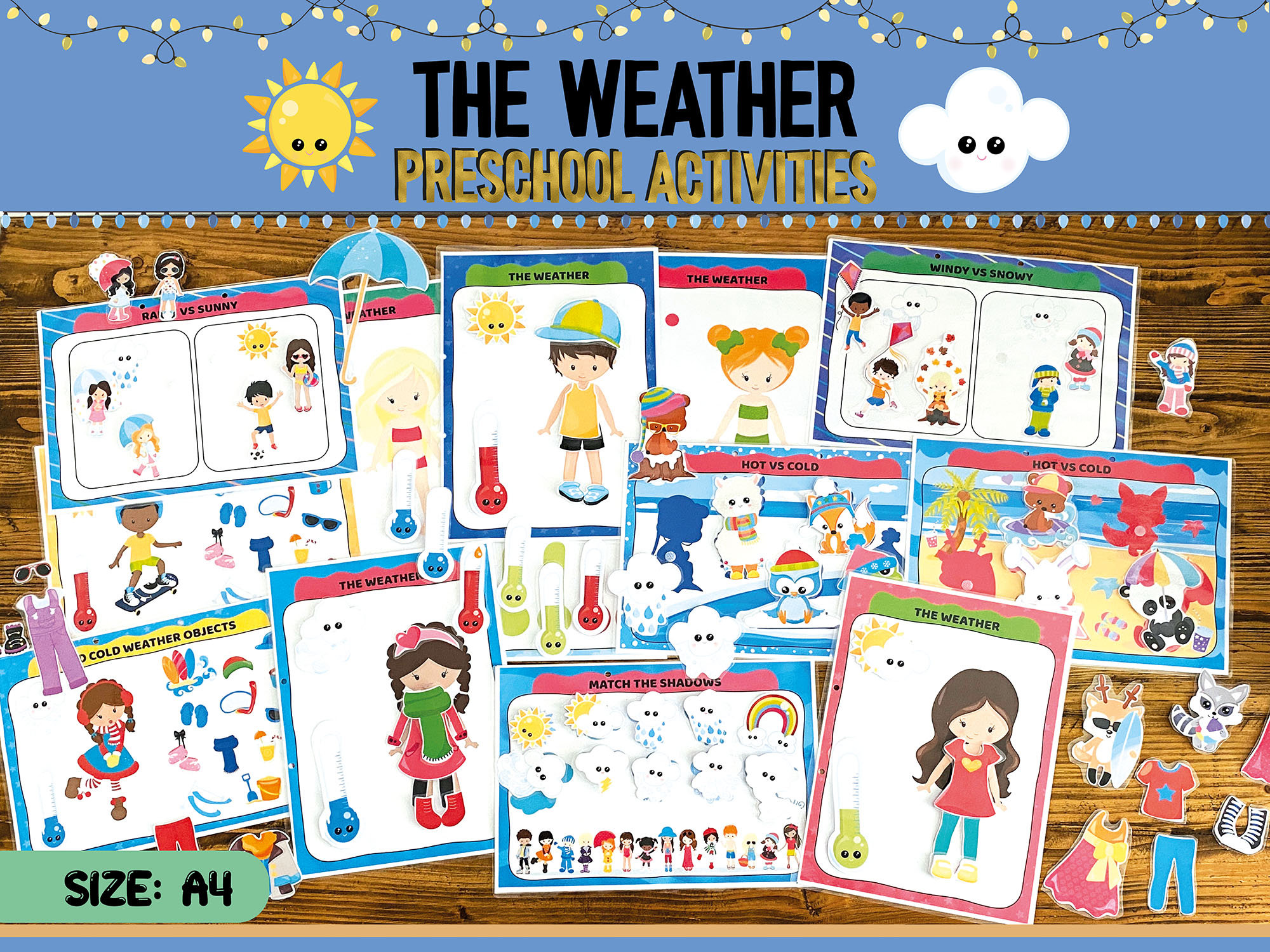 Weather Toddler Activities, Weather Busy Bider, Toddler Busy Book ...