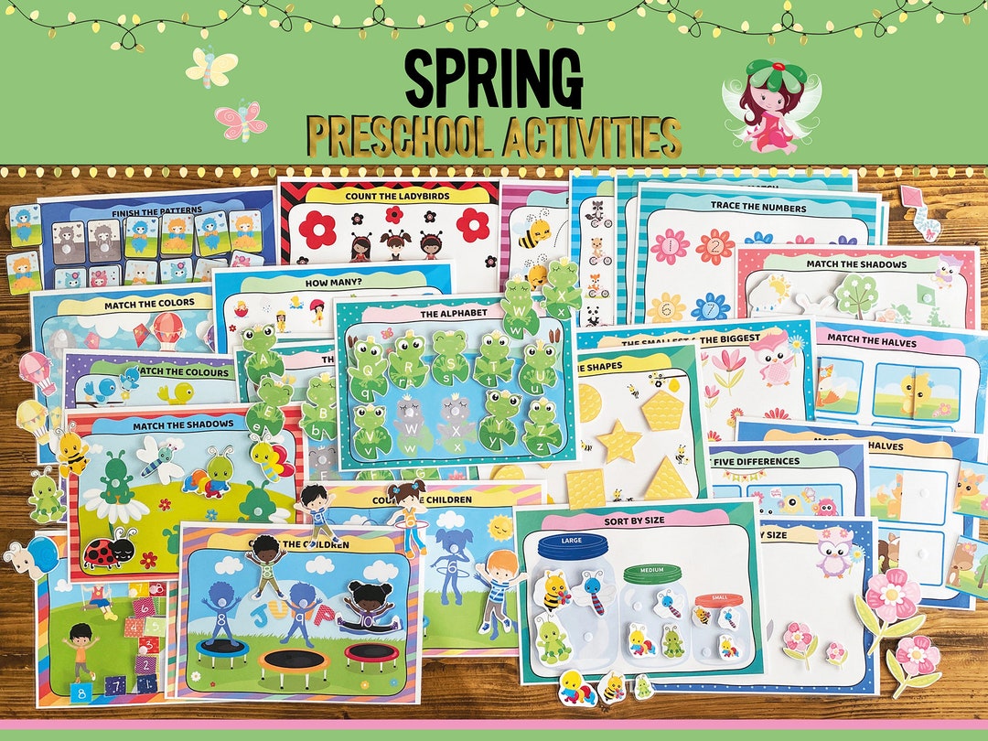 Toddler Busy Book, Printable Toddler Busy Book, Spring Toddler Busy ...