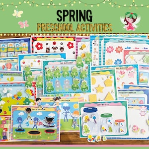 Toddler Busy Book, Printable Toddler Busy Book, Spring Toddler Busy ...