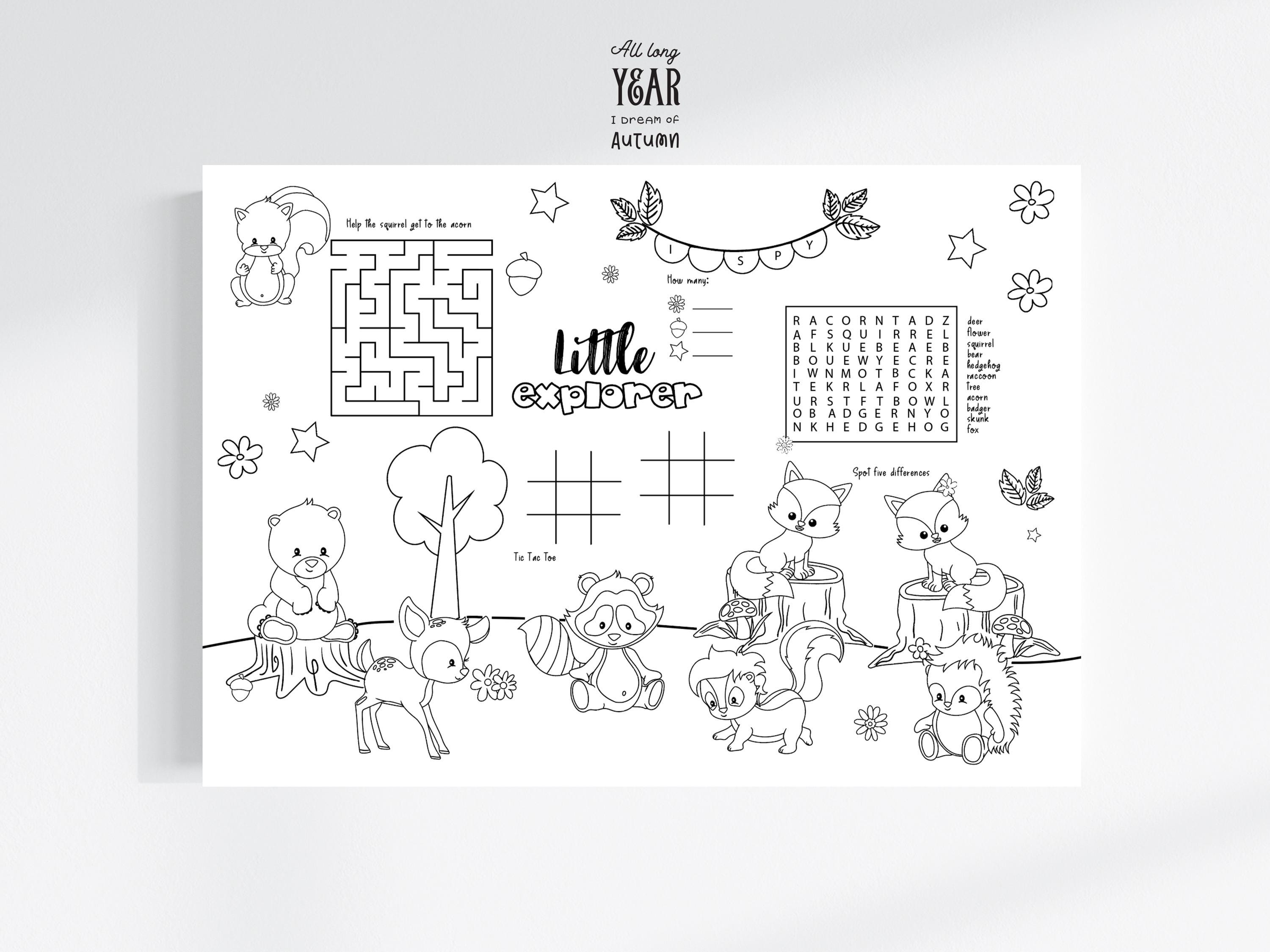 Woodland Animals Coloring Page, Woodland Animals Activity Page ...