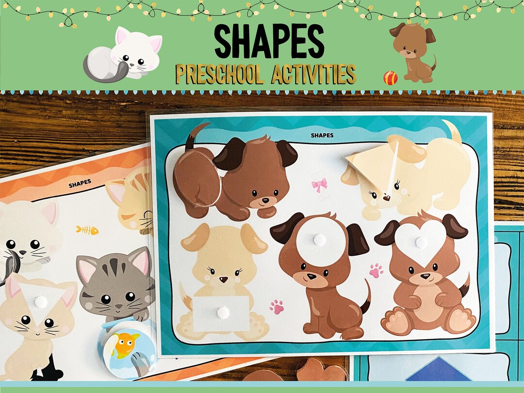 Shapes Printable, Toddler Busy Book, Shapes Matching, Toddler Busy ...