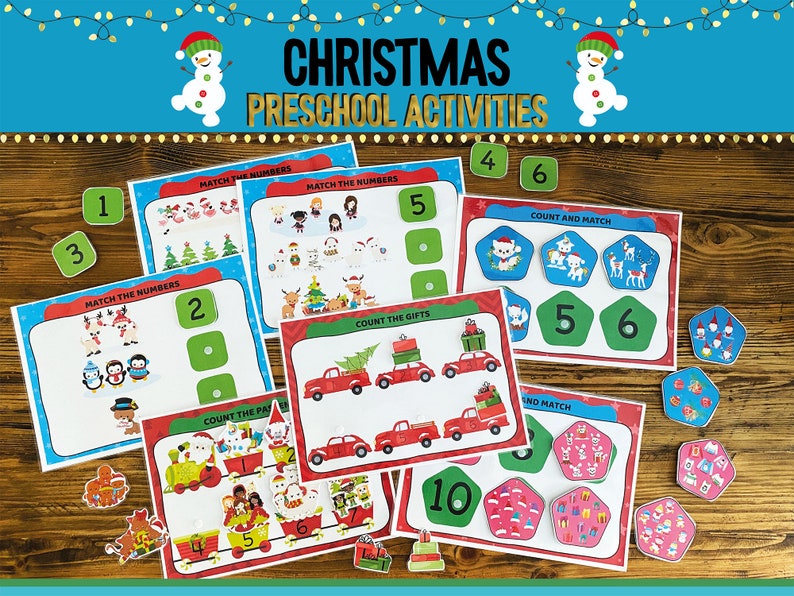 Christmas Busy Book, Christmas Preschool Busy Book, Pre-k Christmas ...