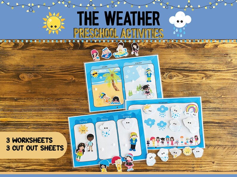 The Weather Worksheets Weather Printable Toddler Busy Book - Etsy