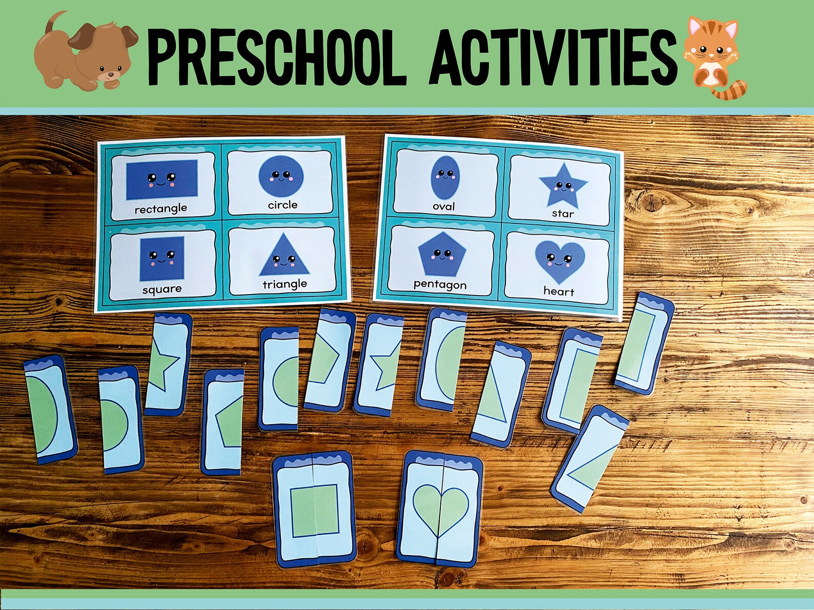 Shapes Printable Toddler Busy Book Shapes Matching Toddler - Etsy