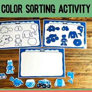 Color Sorting Matching Activity, Toddler Busy Book, Colour Sorting ...