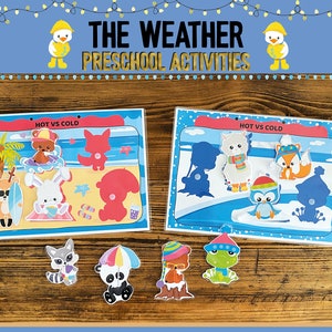 Weather Toddler Activities, Weather Busy Bider, Toddler Busy Book ...