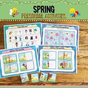 Toddler Busy Book, Printable Toddler Busy Book, Spring Toddler Busy ...