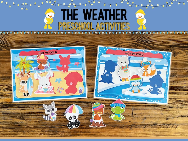 The Weather Worksheets, Weather Printable, Toddler Busy Book, Preschool ...