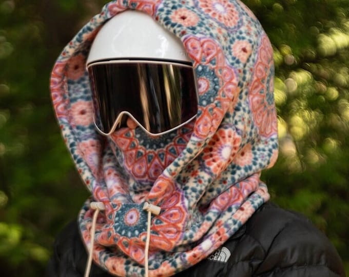 Kaleidoscope Hood, Ski Hood, Fleece Hood, Balaclava, Adventure Hood ...