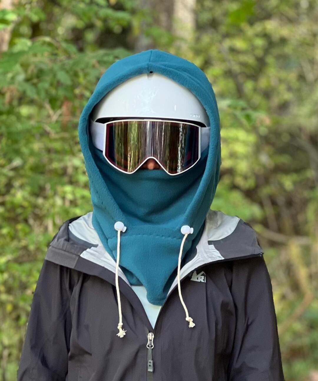 Teal Fleece Ski Hood: Balaclava, Ski Mask, Winter Hat, Snowboard Hood ...