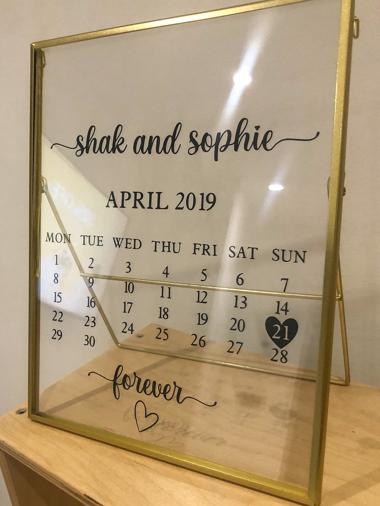 Personalised Special Date Frame Valentines Day Gift | Etsy