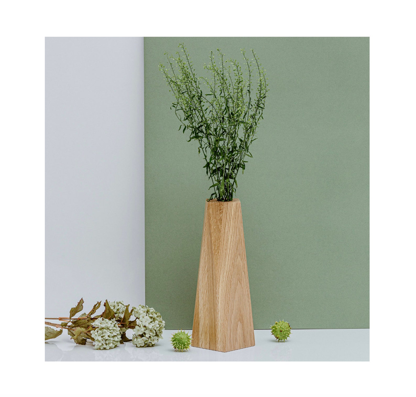 Decorative Oak Wood Vase Large 95x95x30cm - Etsy