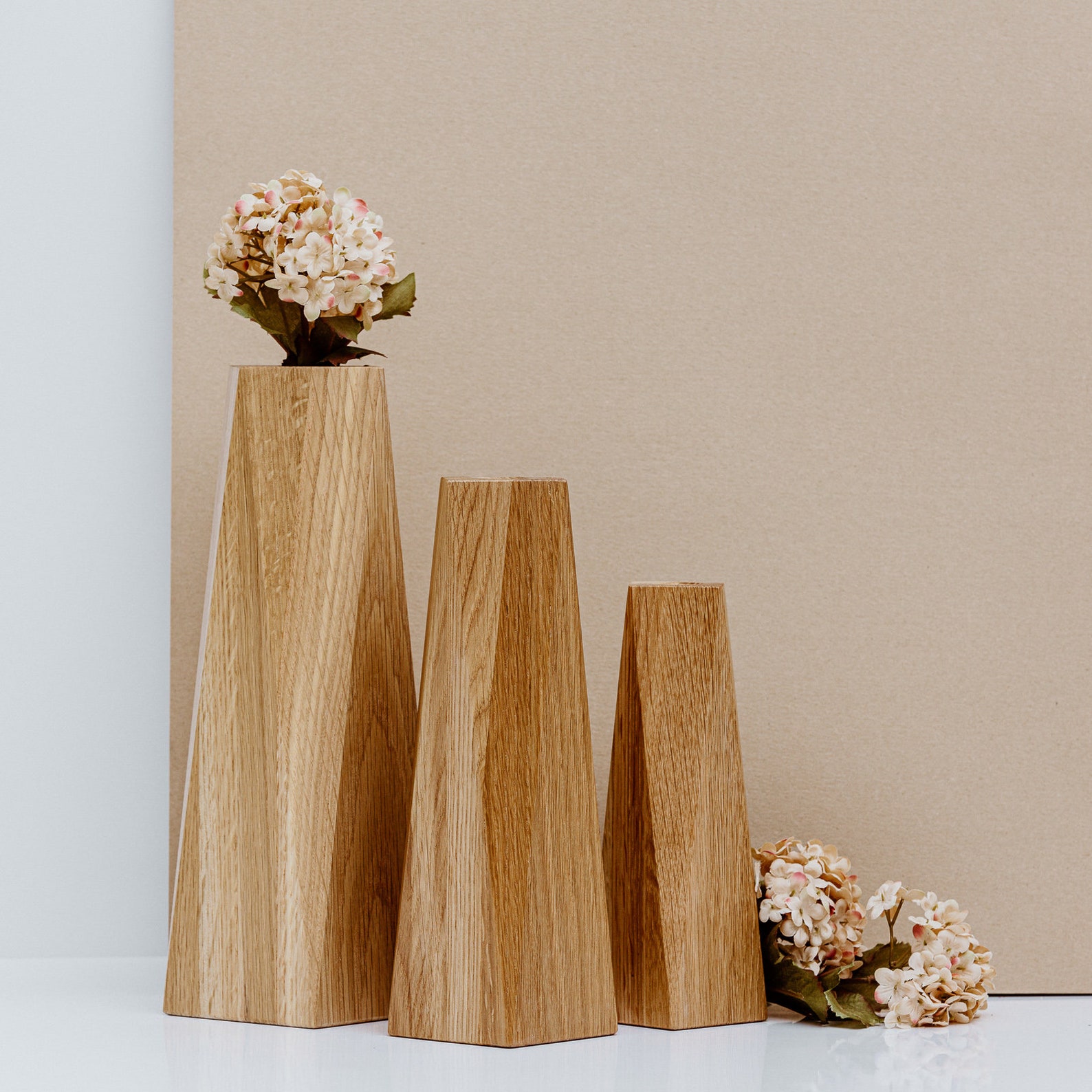 Decorative Oak Wood Vase Large 95x95x30cm | Etsy