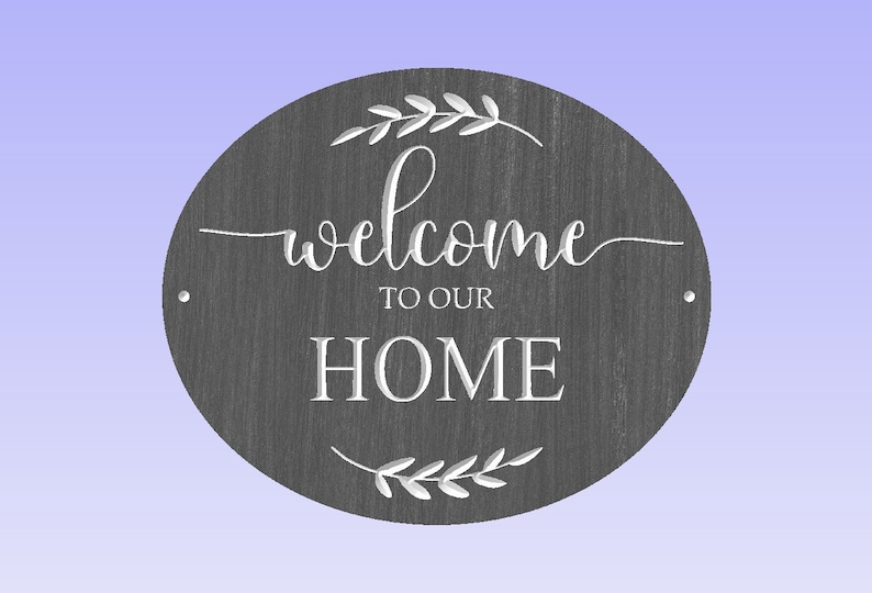 CNC Router Project Welcome Home Set Vector Files for - Etsy
