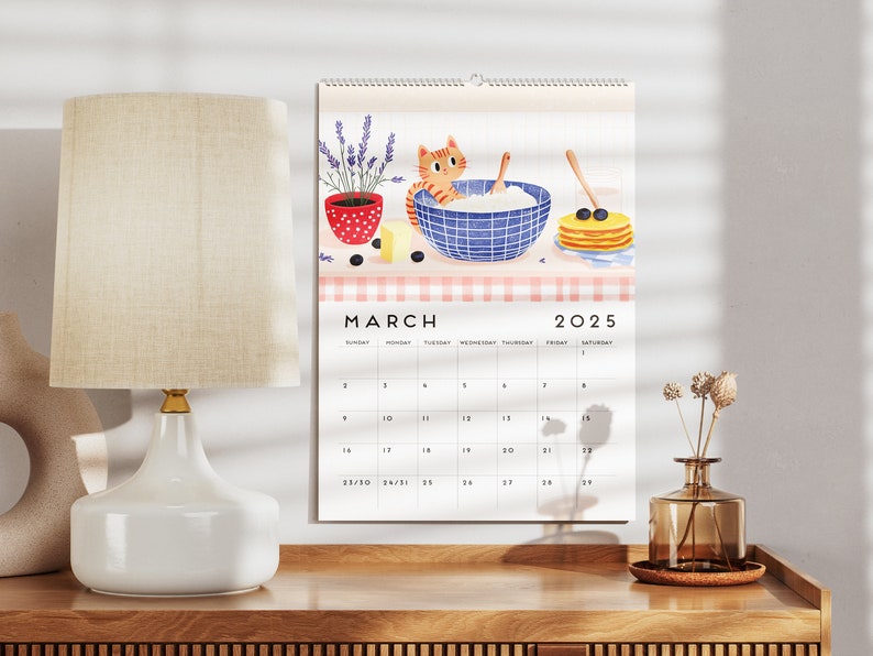 12 Months Wall Calendar 2026 Kitchen Wall Decor Woman Christmas Gift ...