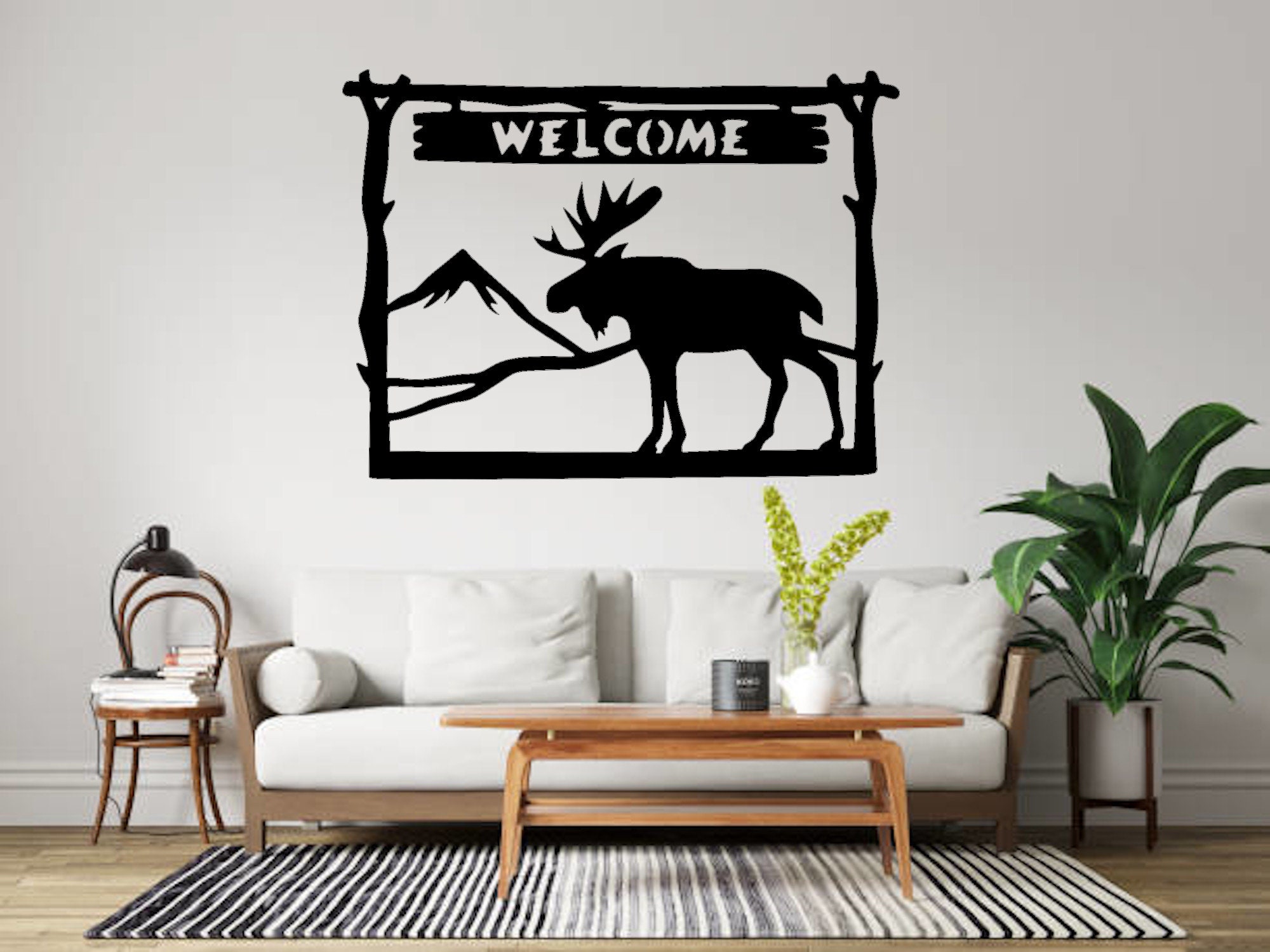 CNC Cut Moose Welcome Sign Dxf Svg File for Laser Plasma Cut | Etsy