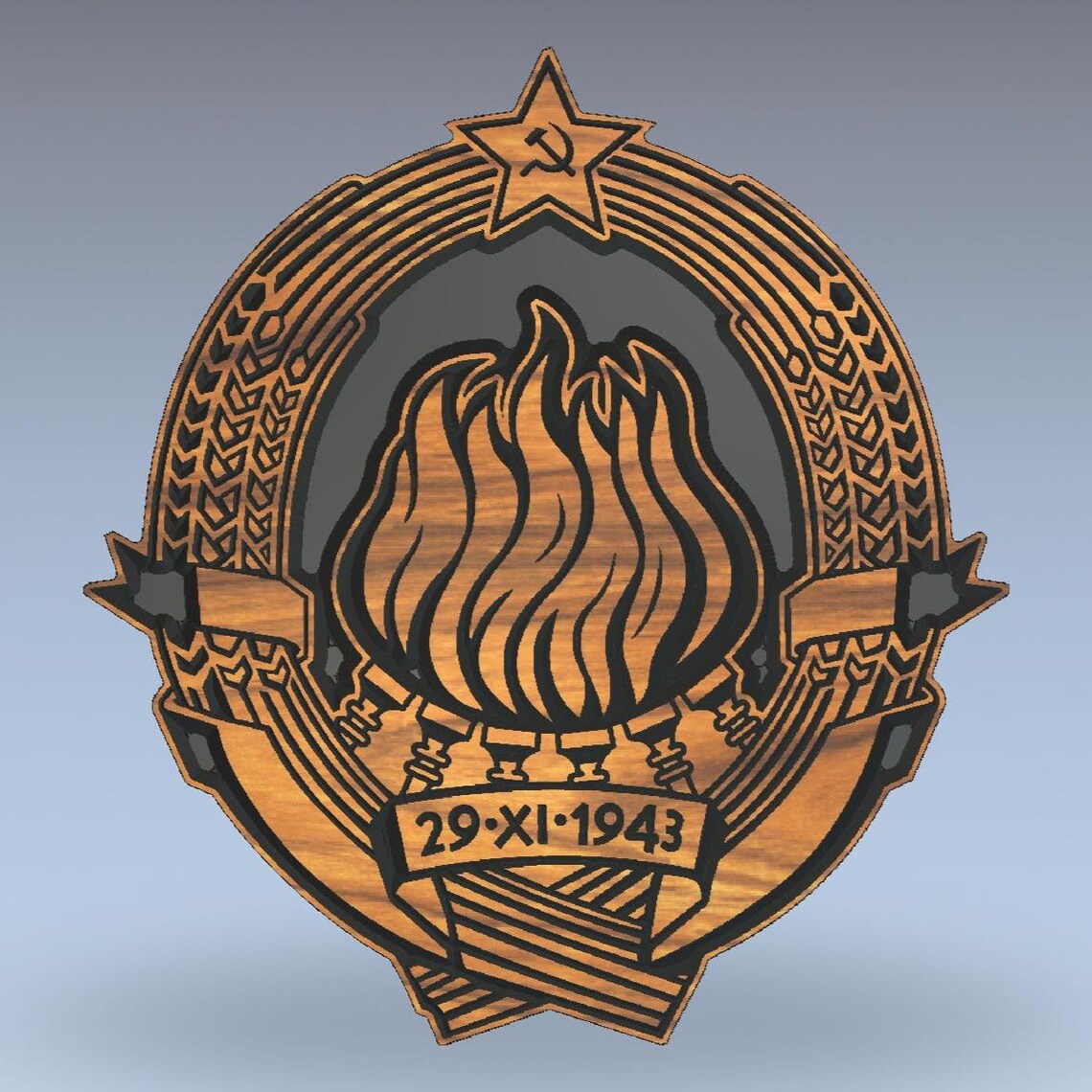 Symbol of Yugoslavia carved in wood Large Yugoslavia wall | Etsy