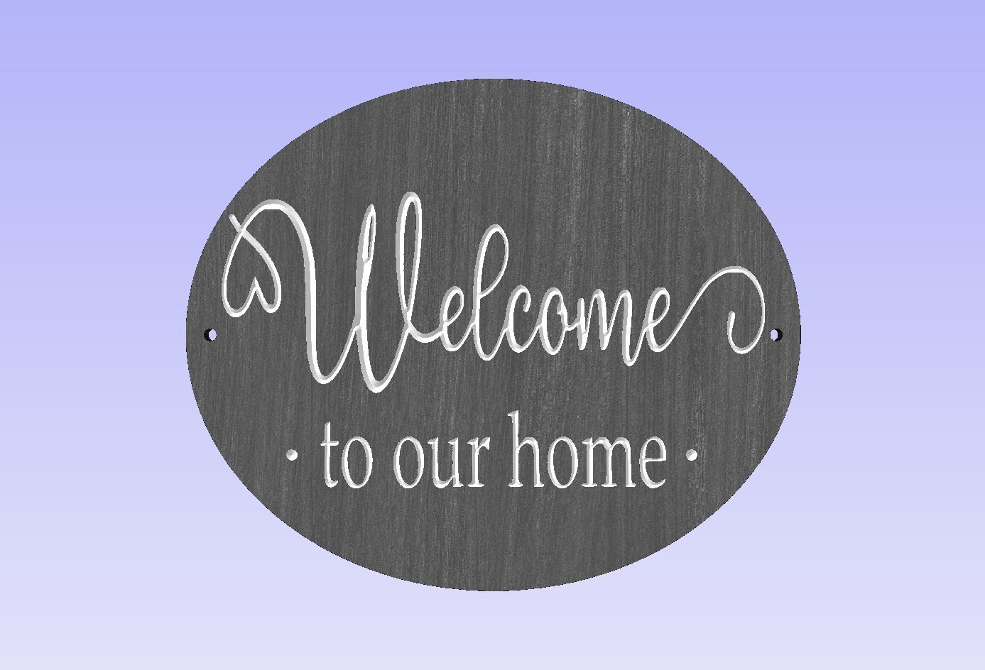 CNC Engrave Welcome Sign Vector Files, Dxf and Svg Files for Engraving ...