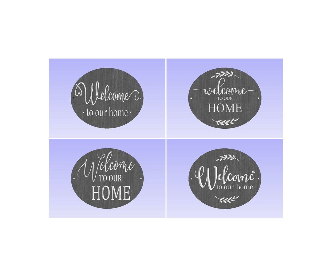 CNC Router Project Welcome Home Set Vector Files for - Etsy