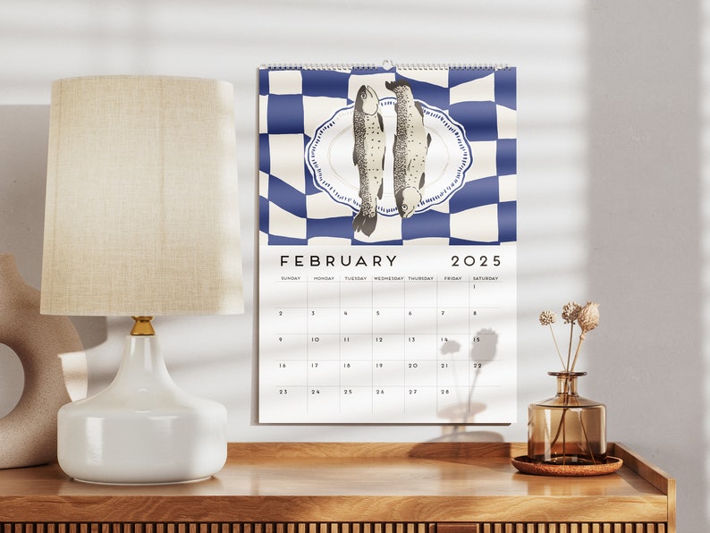 12 Months Wall Calendar 2026 Mid-year 2027 Kitchen Wall Decor Woman ...