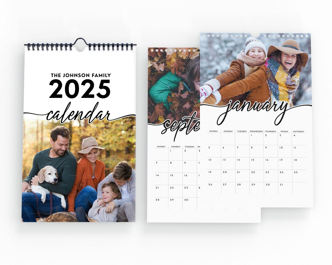 Custom Photo Wall Calendar 2025 Personalized Picture Monthly Calendar ...
