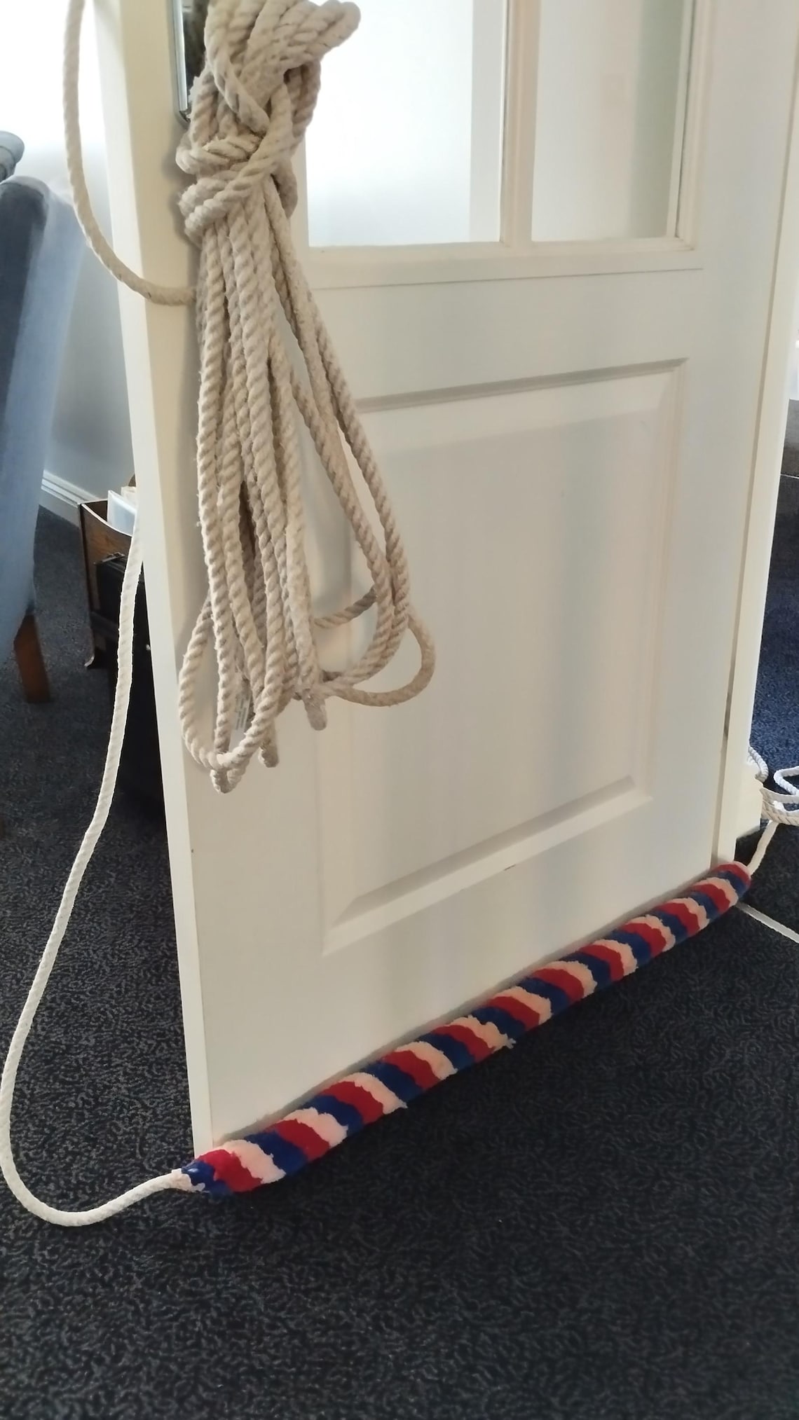 Red White Blue Striped Sally Rope Bell Pull - Etsy