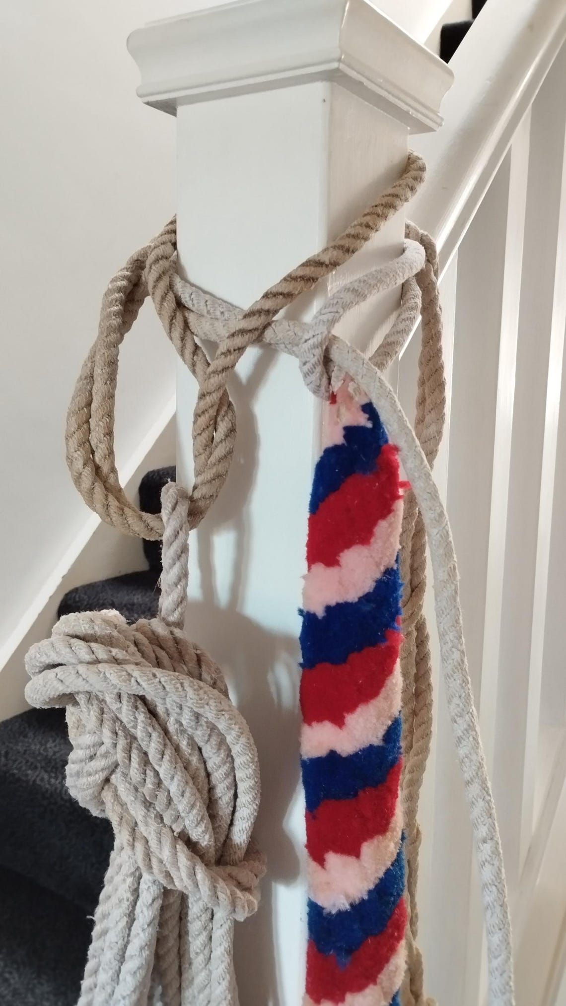 Red White Blue Striped Sally Rope Bell Pull - Etsy
