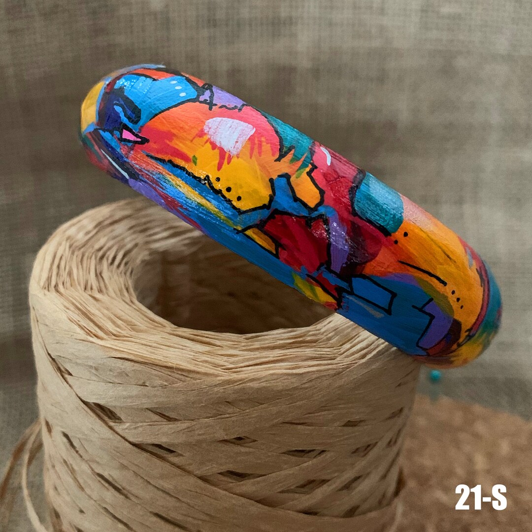 21-S Hand Painted Bracelet - Etsy
