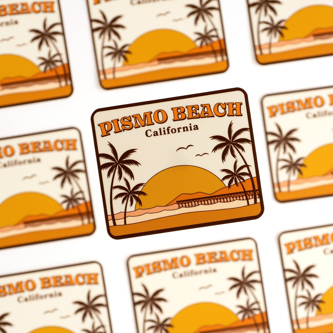 Pismo Beach, California Beach Sticker| Southern California | Beach ...