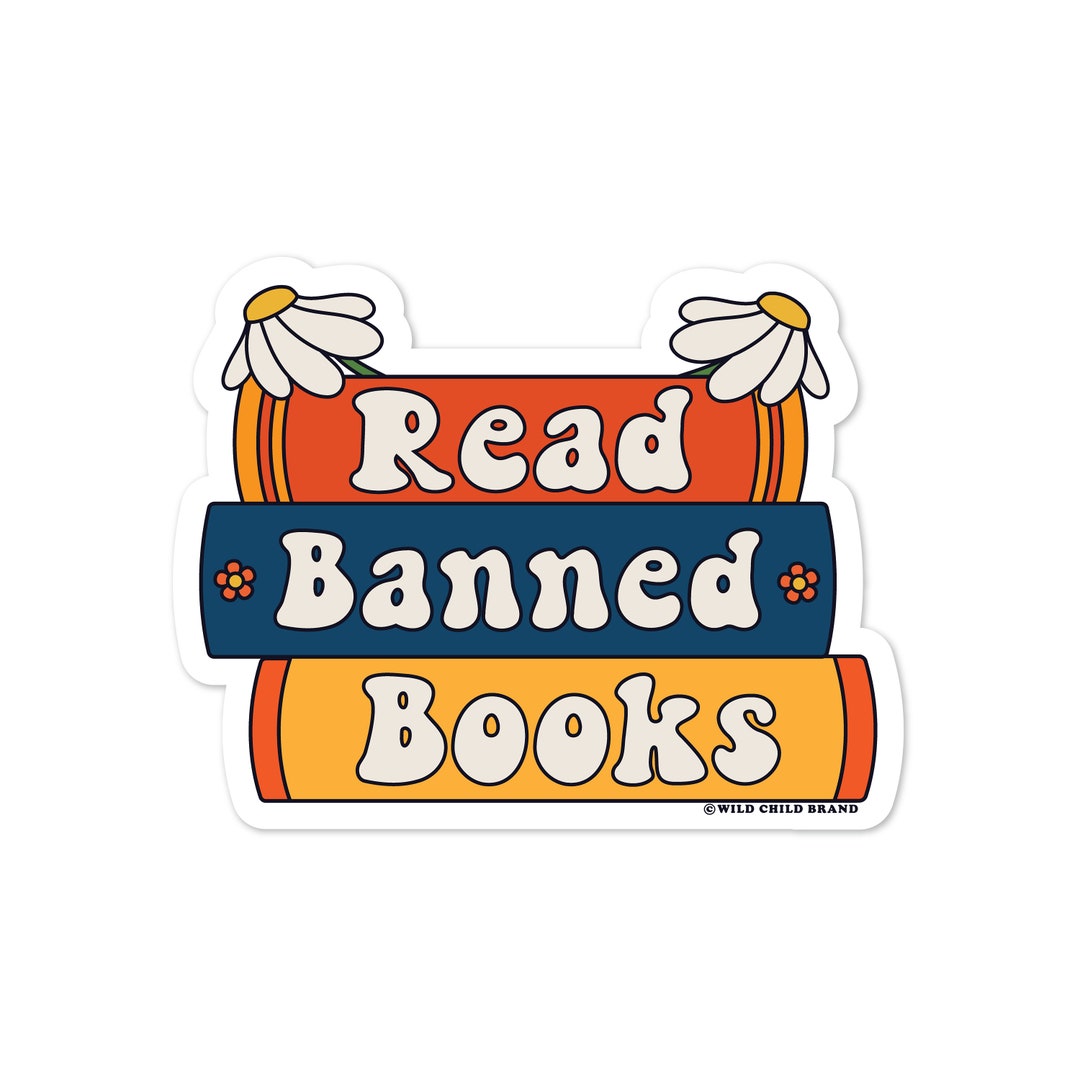 Read Banned Books Sticker Retro - Etsy