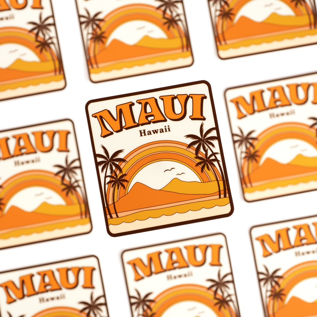Maui, Hawaii Island Sticker | Aloha | Sunset | Lahaina | Paia | Hana - Etsy
