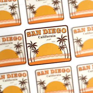 San Diego California Beach Sticker Southern California - Etsy