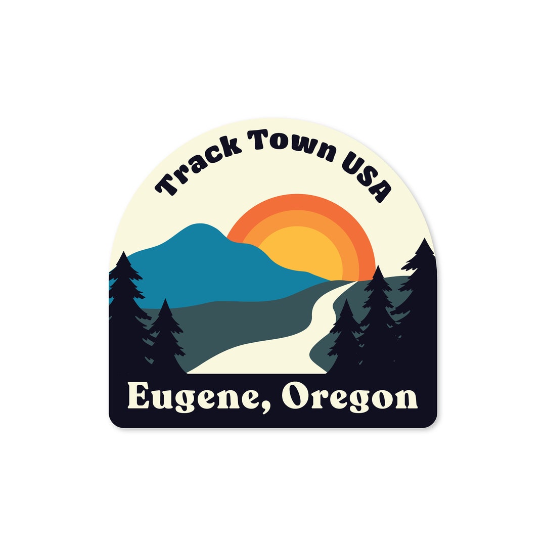Eugene Oregon Track Sticker - Etsy