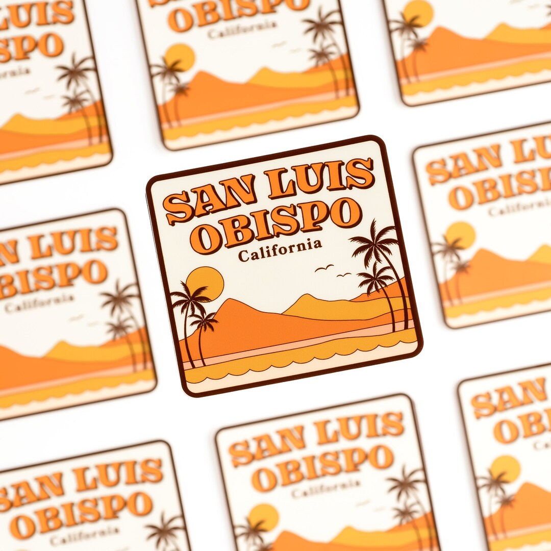 San Luis Obispo, California Beach Sticker| Southern California | Beach ...