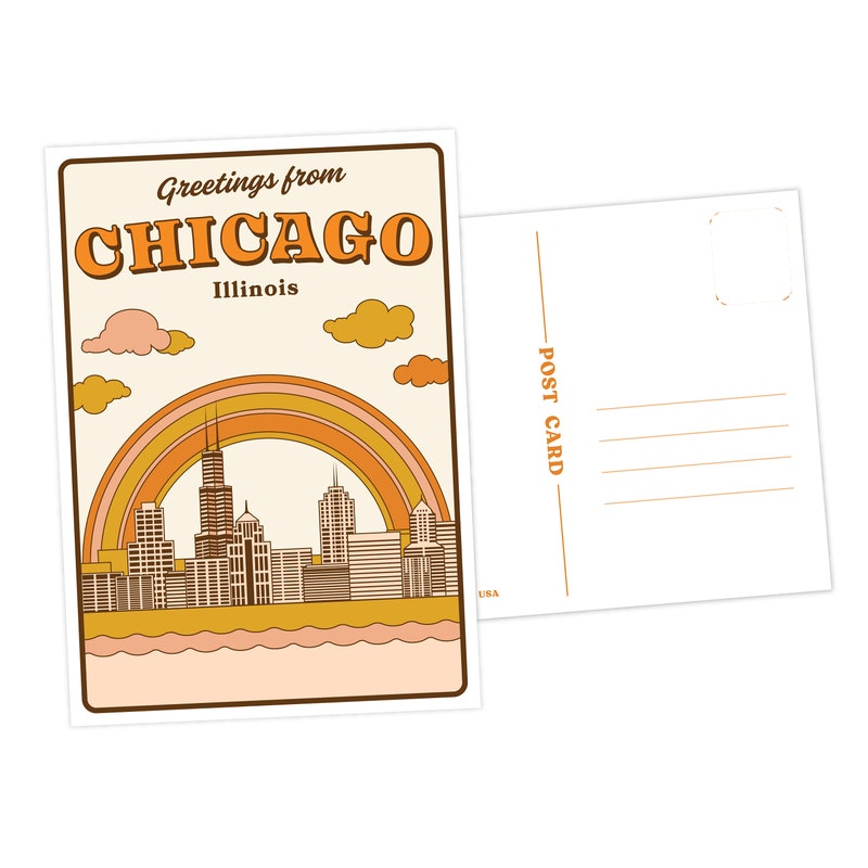 Chicago Postcard - Etsy