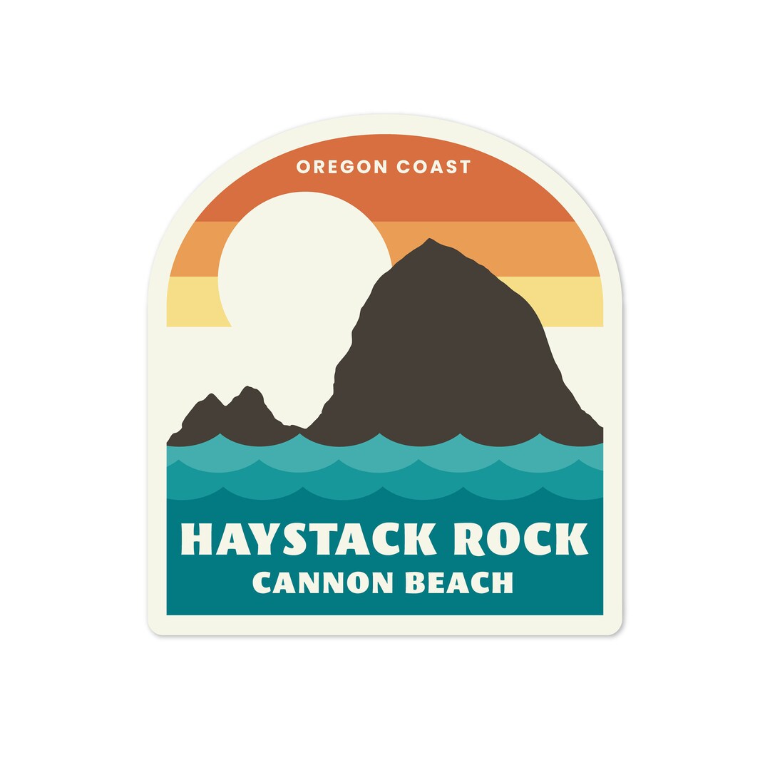 Haystack Rock Cannon Beach Oregon Sticker Oregon Sticker - Etsy