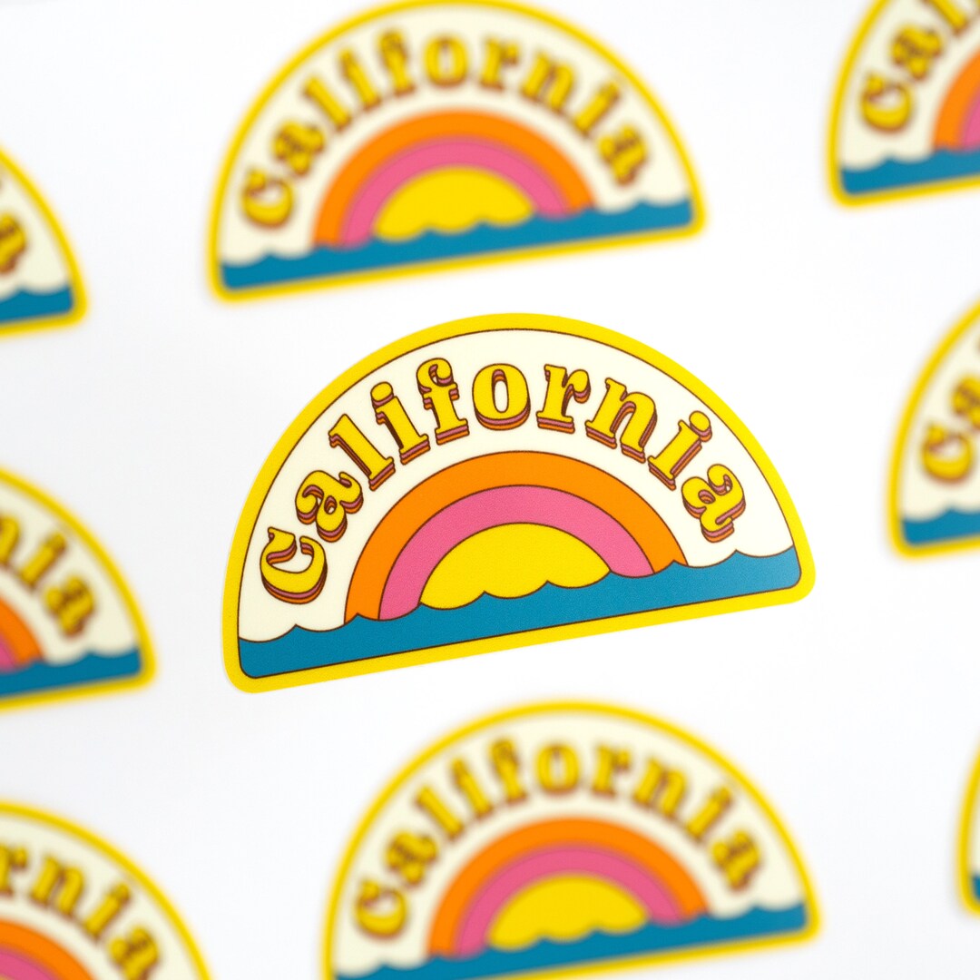 Retro California Sticker | Los Angeles | San Francisco | San Diego ...