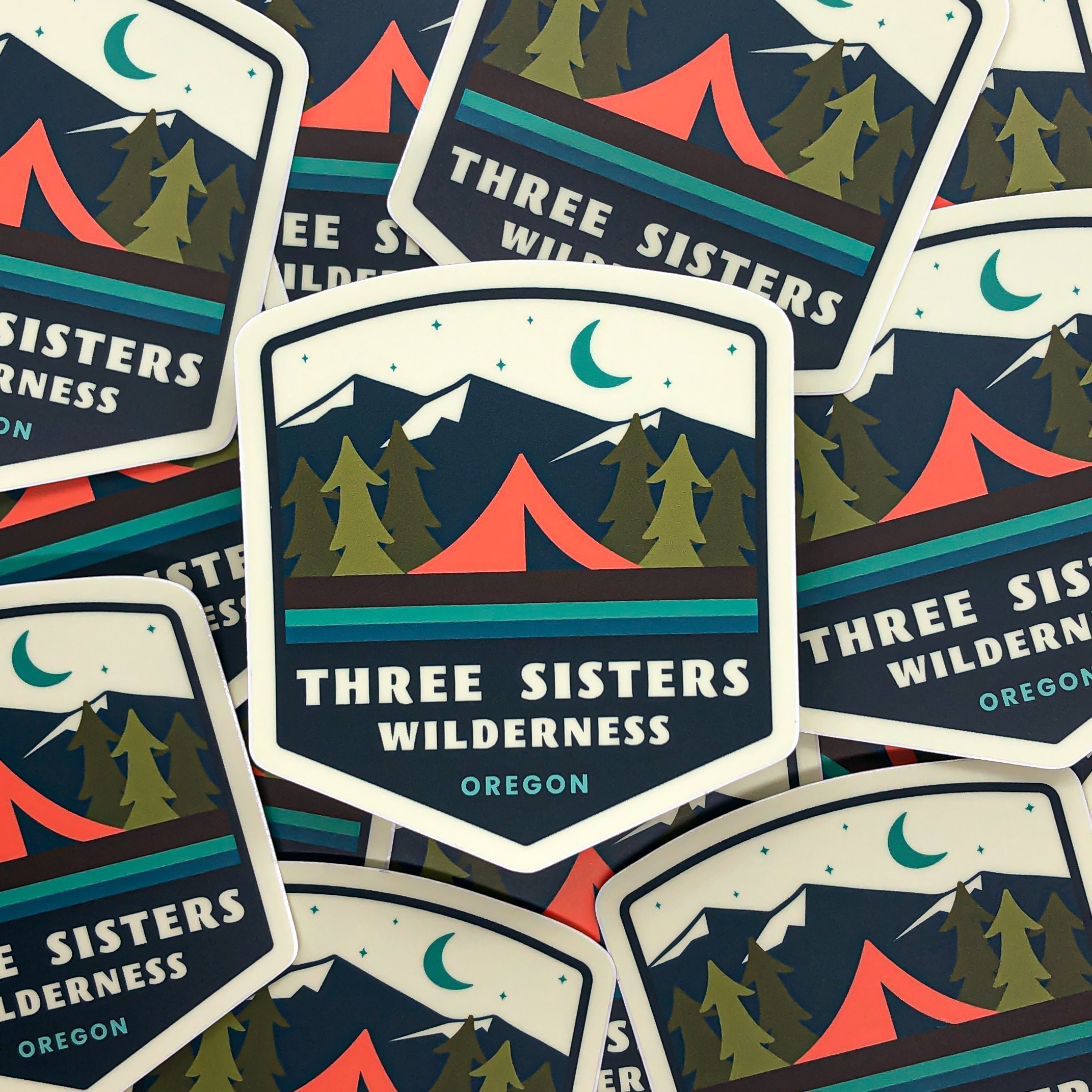 Three Sisters Wilderness Sticker Hiking Camping Oregon | Etsy