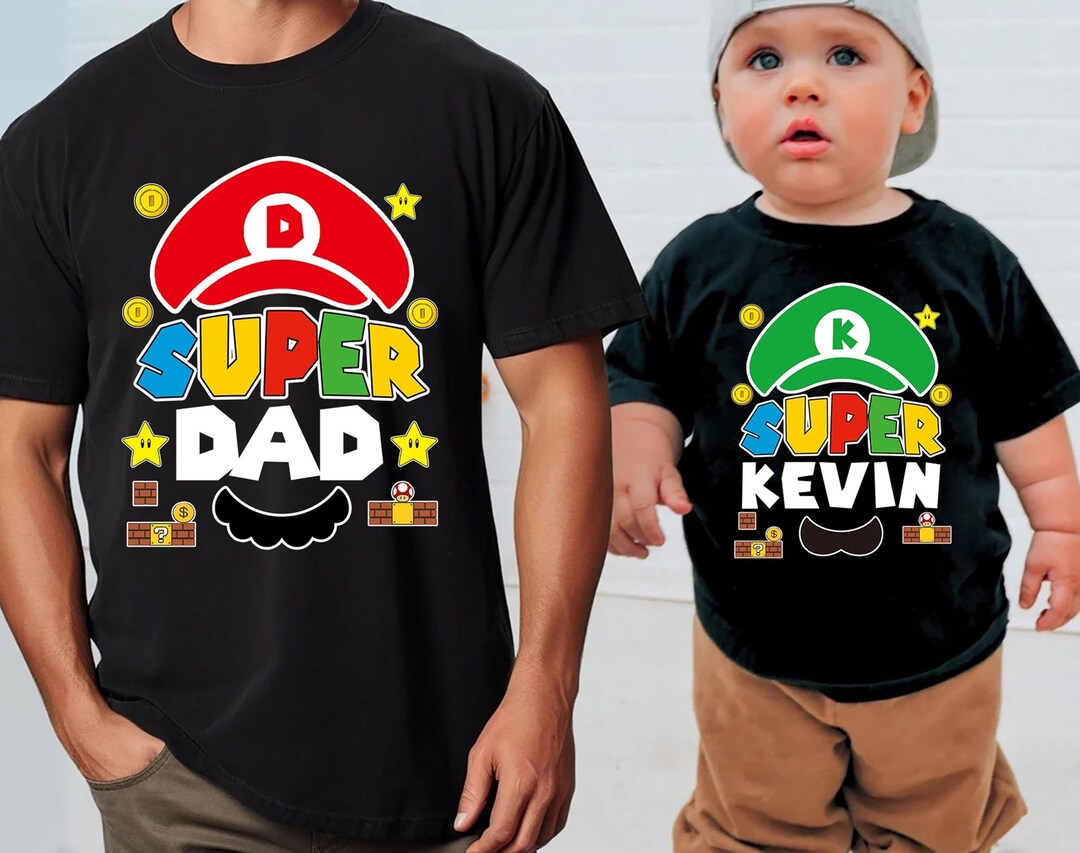 Super Mario Dad Son Matching Shirts | Father's Day Gift | New Dad Shirt ...