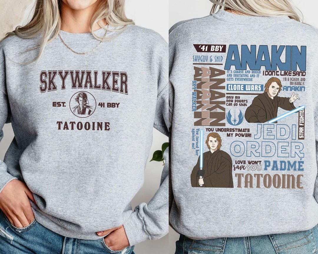 Anakin Skywalker Shirt, Anakin Starwars Jedi Shirt, Starwars Shirt ...
