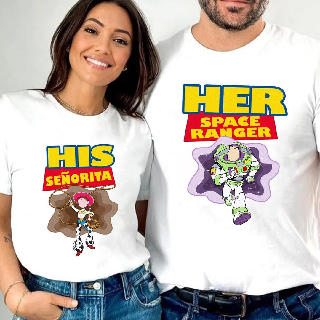 Toy Story Buzz and Jessie Couple Shirts, Her Space Ranger His Senorita ...